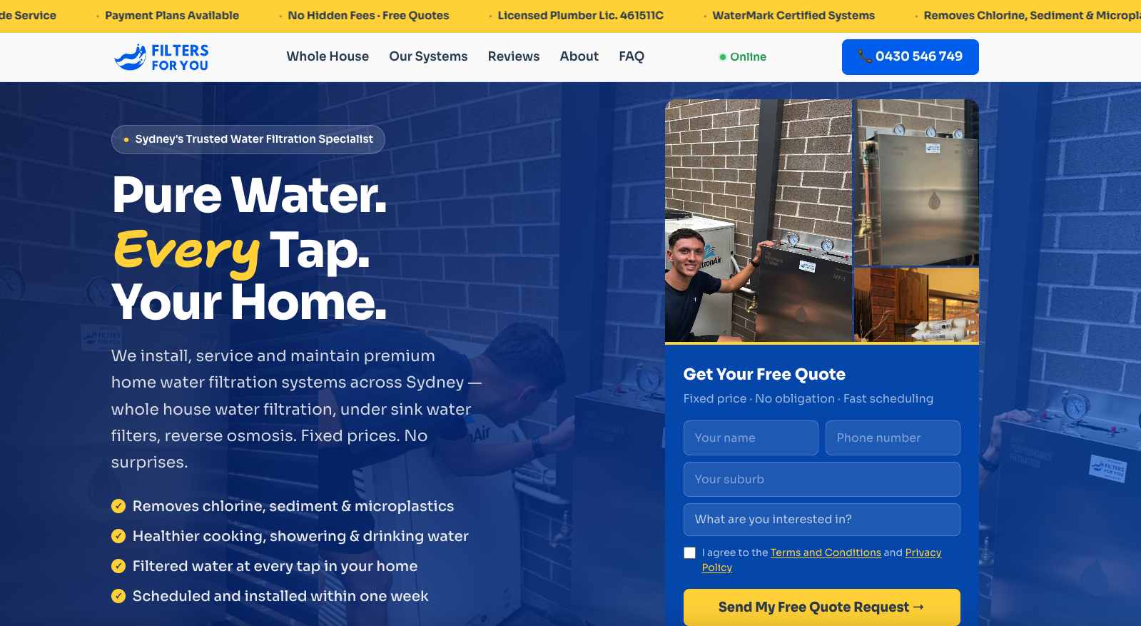 Reverse Osmosis Water Filter Sydney | Filters For You